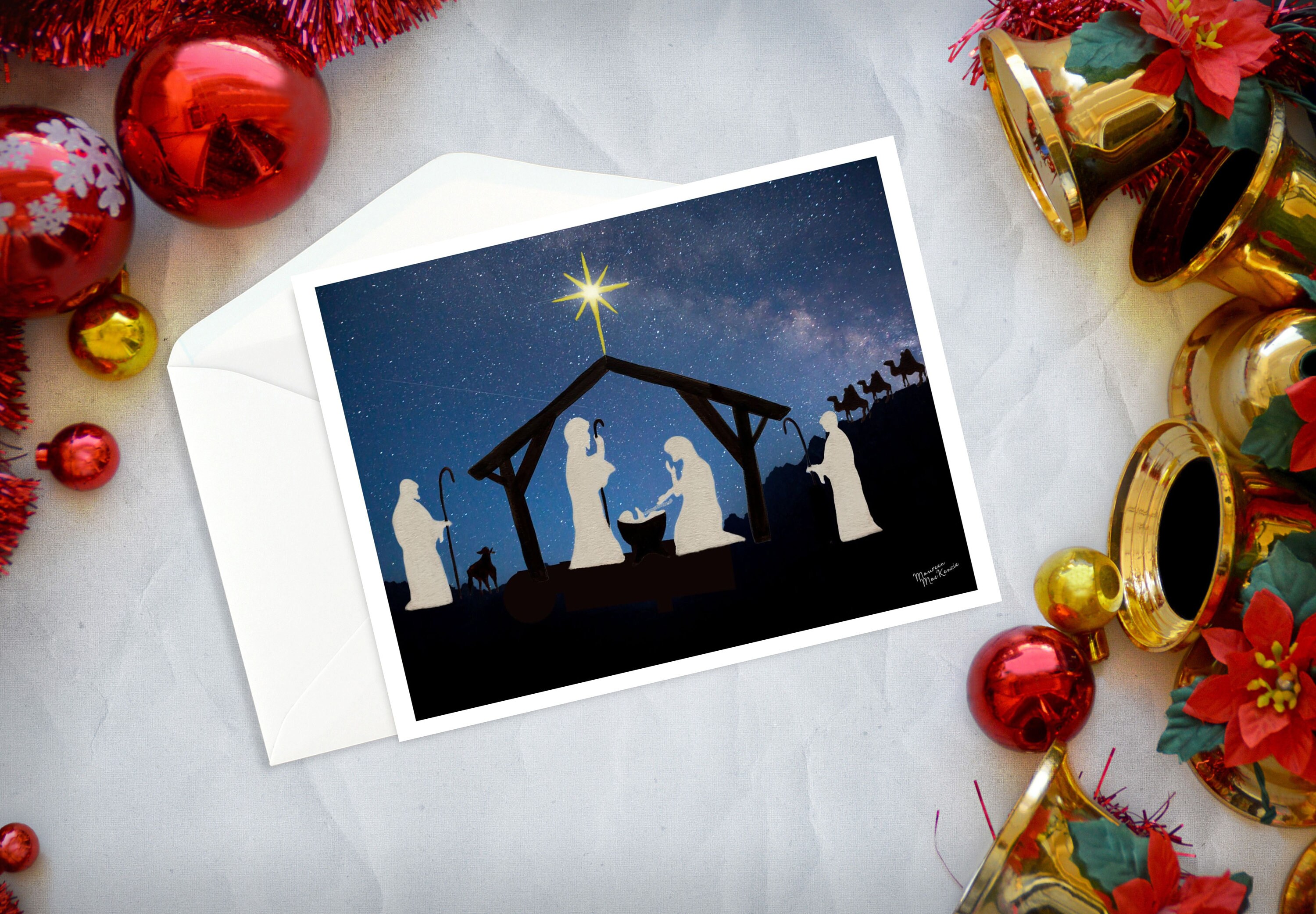 Nativity Christmas Card Set or Individual | Manger Scene | Christian ...