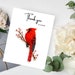 Cardinal Thank You Card Homemade Note Card Greeting Card Homemade ...