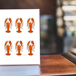 Lobster Note Card Set or Individual, Personalization Optional, Nova ...