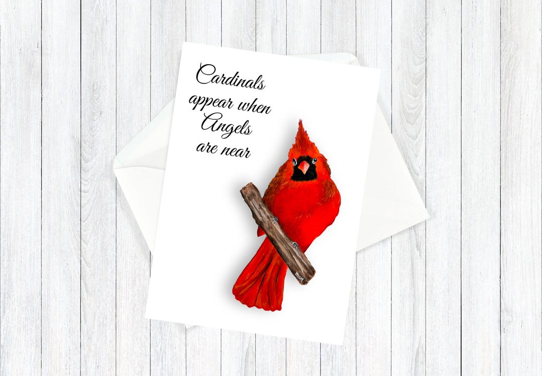 Cardinal Sympathy Card, Sorry for Your Loss, Cardinal Bereavement Card ...