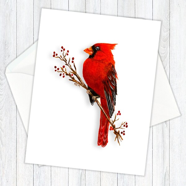 Cardinal Card - Etsy