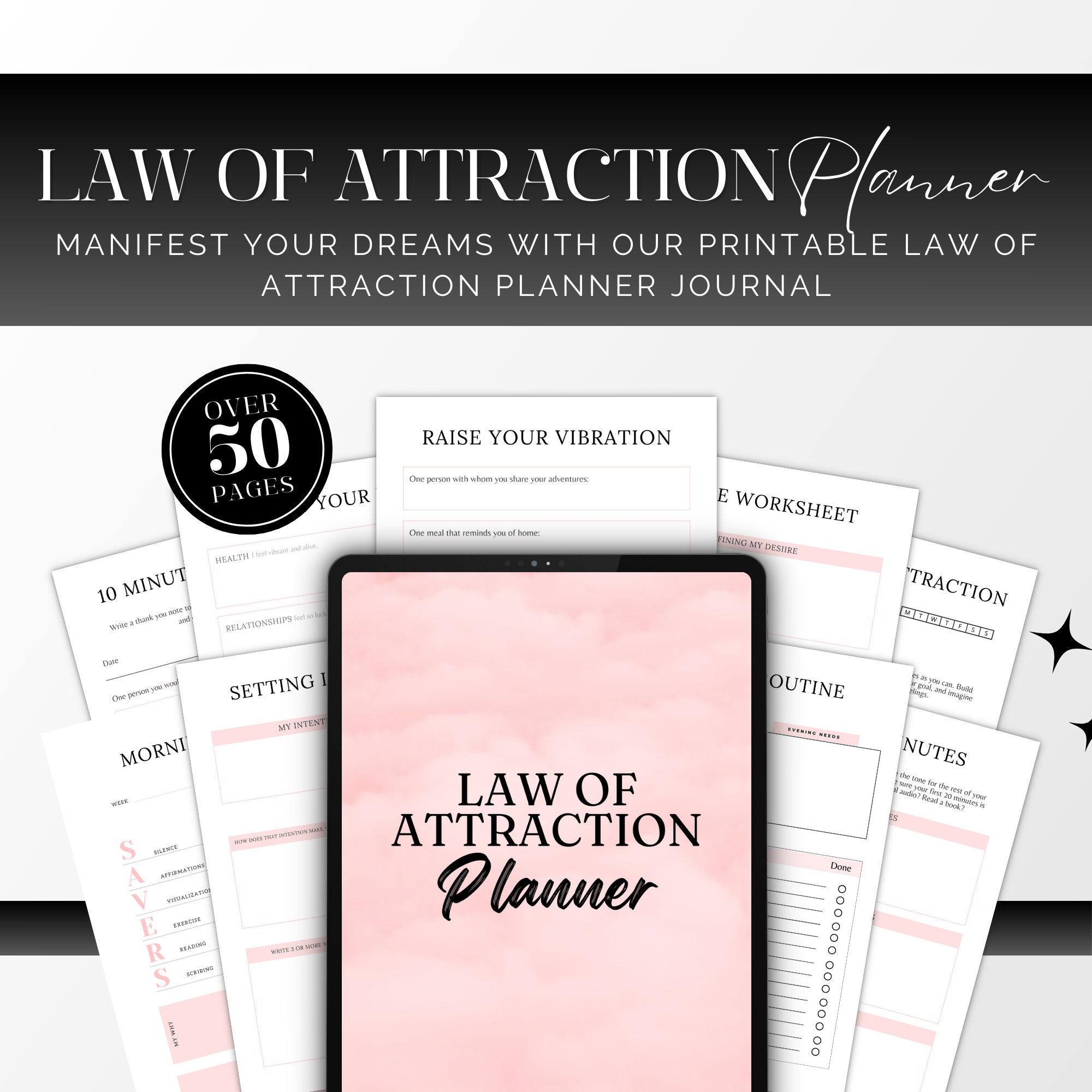 Law of Attraction Planner Law of Attraction Journal Law of Attraction ...