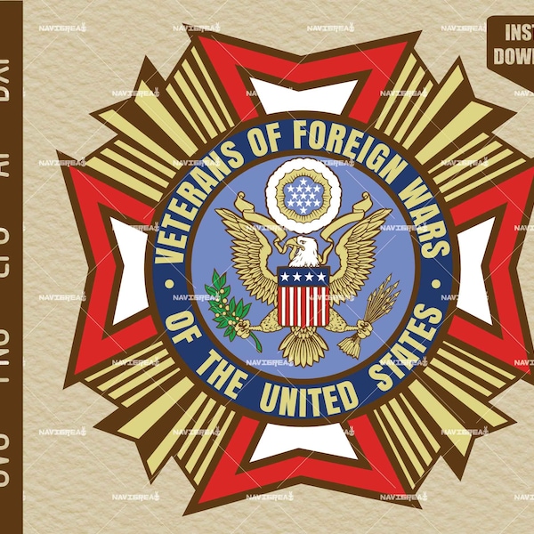 Vfw Crest Svg - Etsy Australia