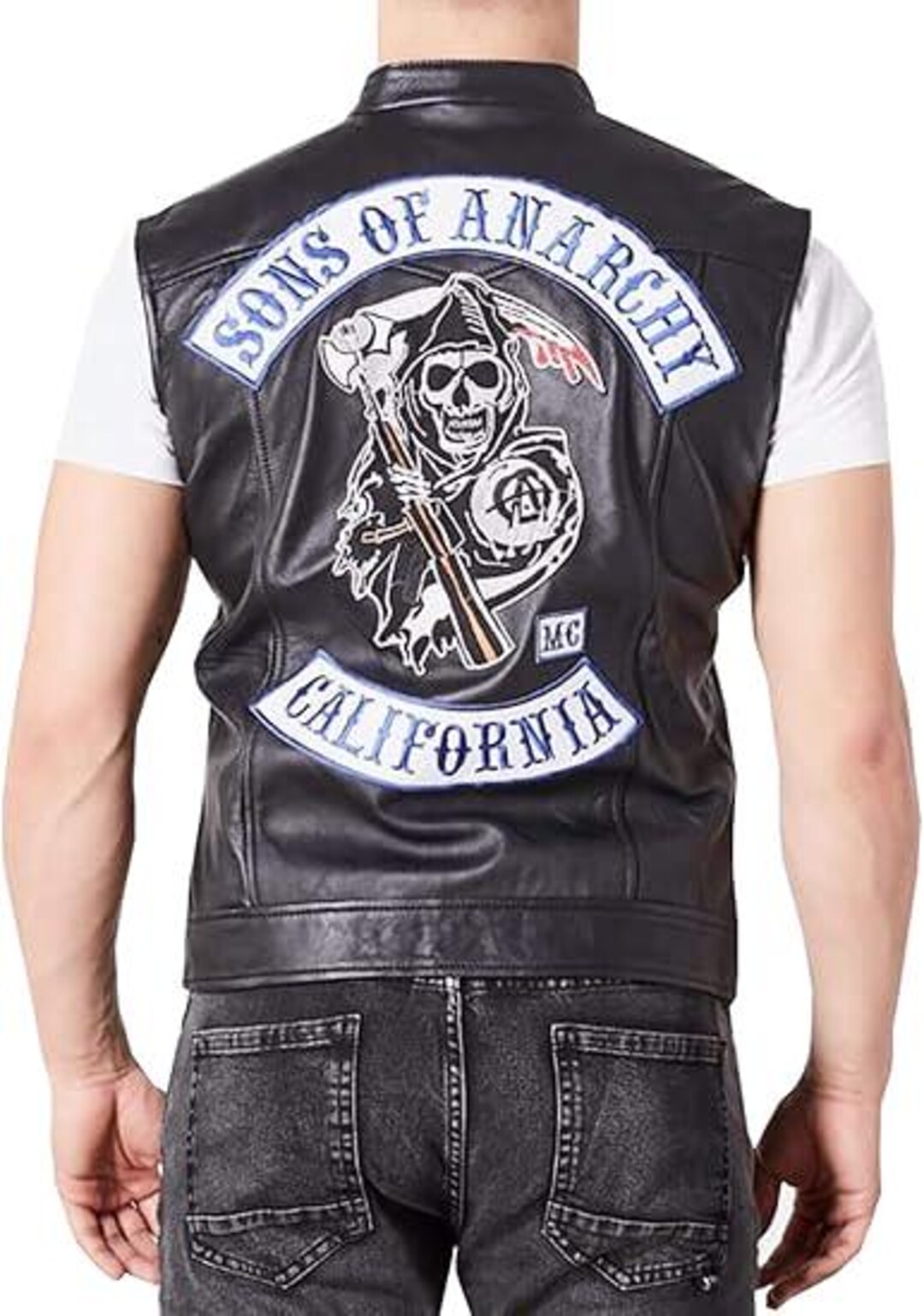 Sons of Anarchy Patches Set Embroidered for Biker Vest & Jacket Swing ...