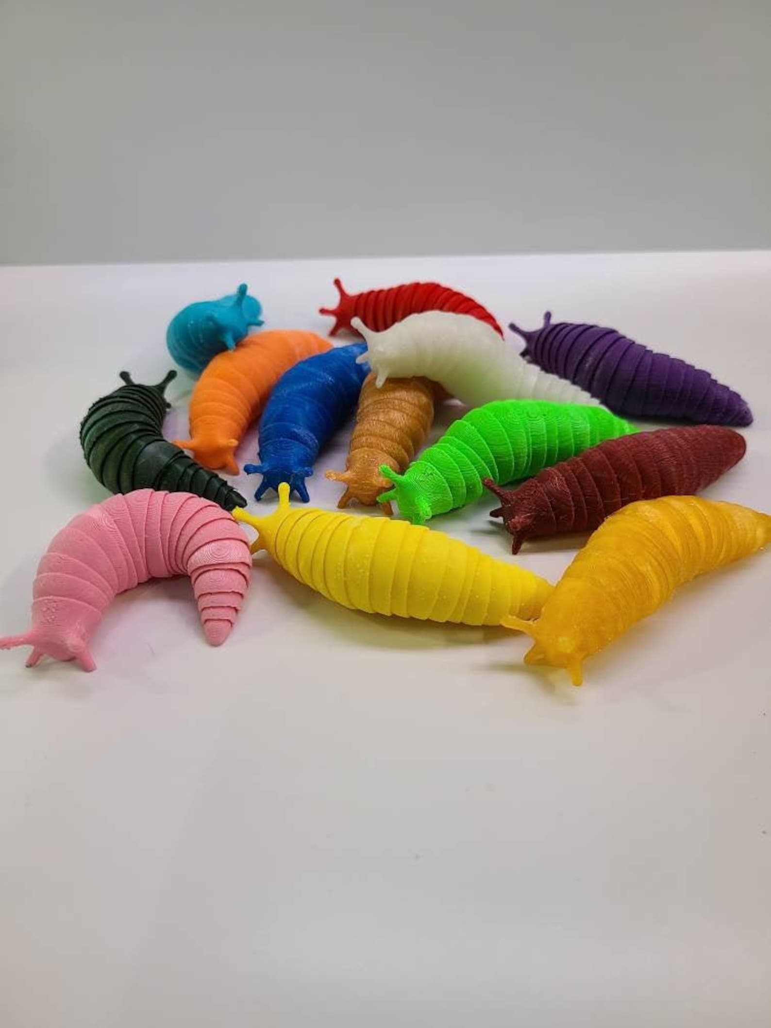 3D Articulated Slug Fidget Toy - Etsy