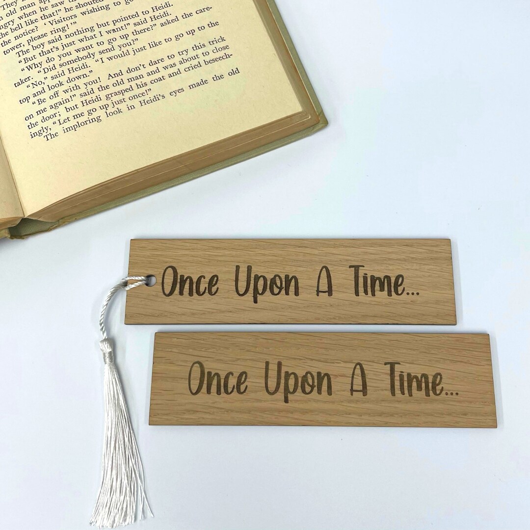 Once Upon A Time Bookmark // Laser Engraved // Oak // Wooden Bookmark ...