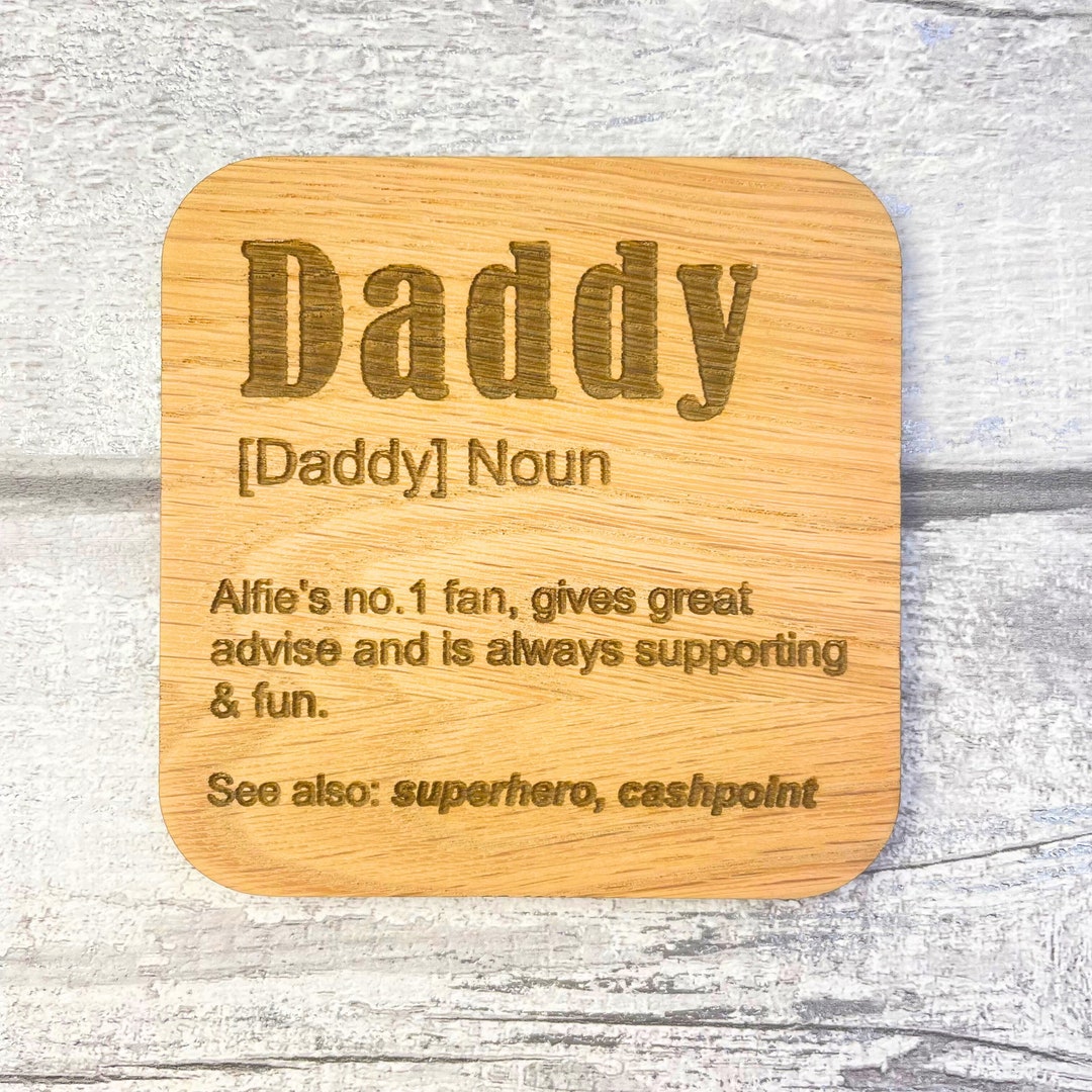 Día del padre Definición de papá Posavasos - Etsy México