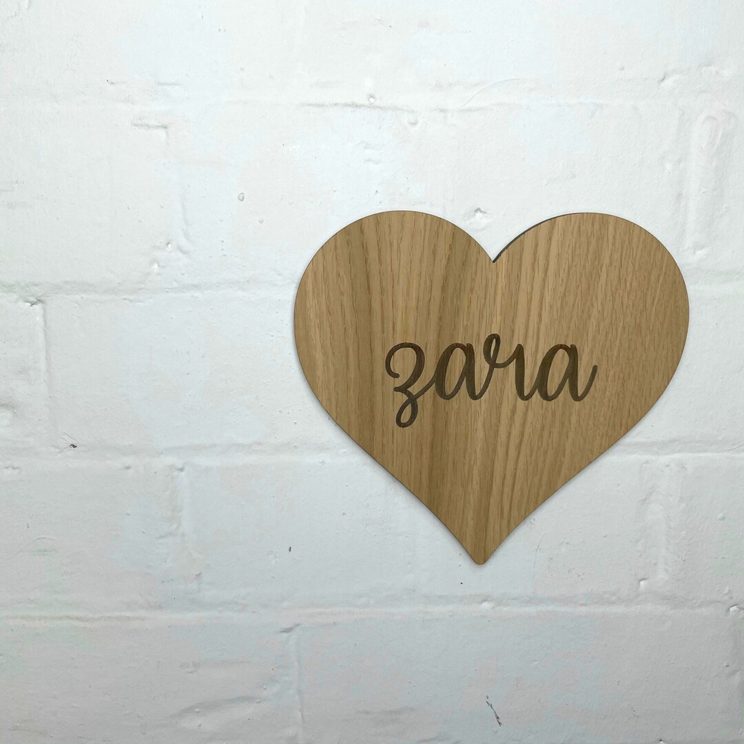 Heart Wall Sign // Laser Engraved // Wall Art // Personalised Gift ...