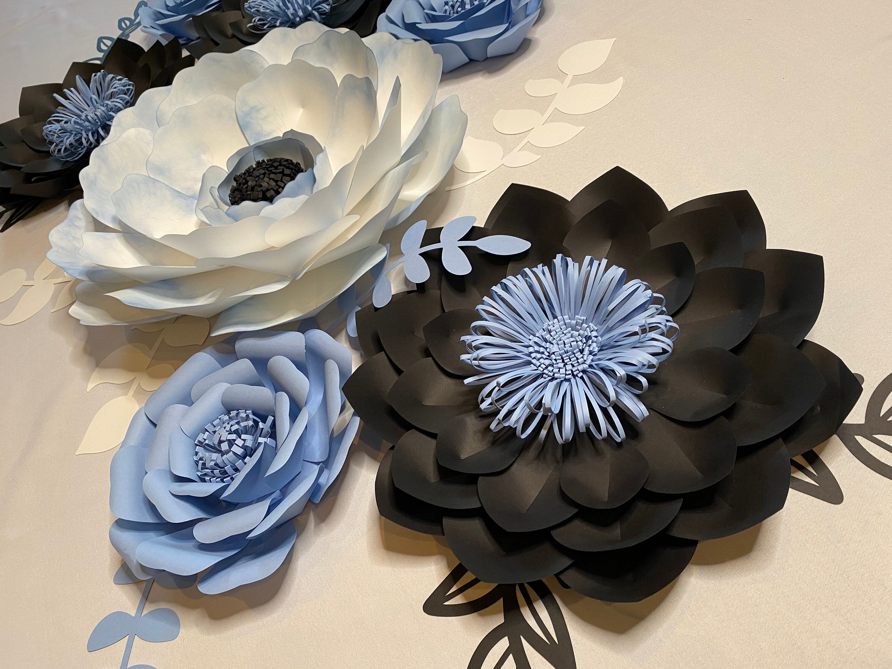 Paper Flower Wall Art — Set #2 — Made to Order / Customized Colors - Etsy