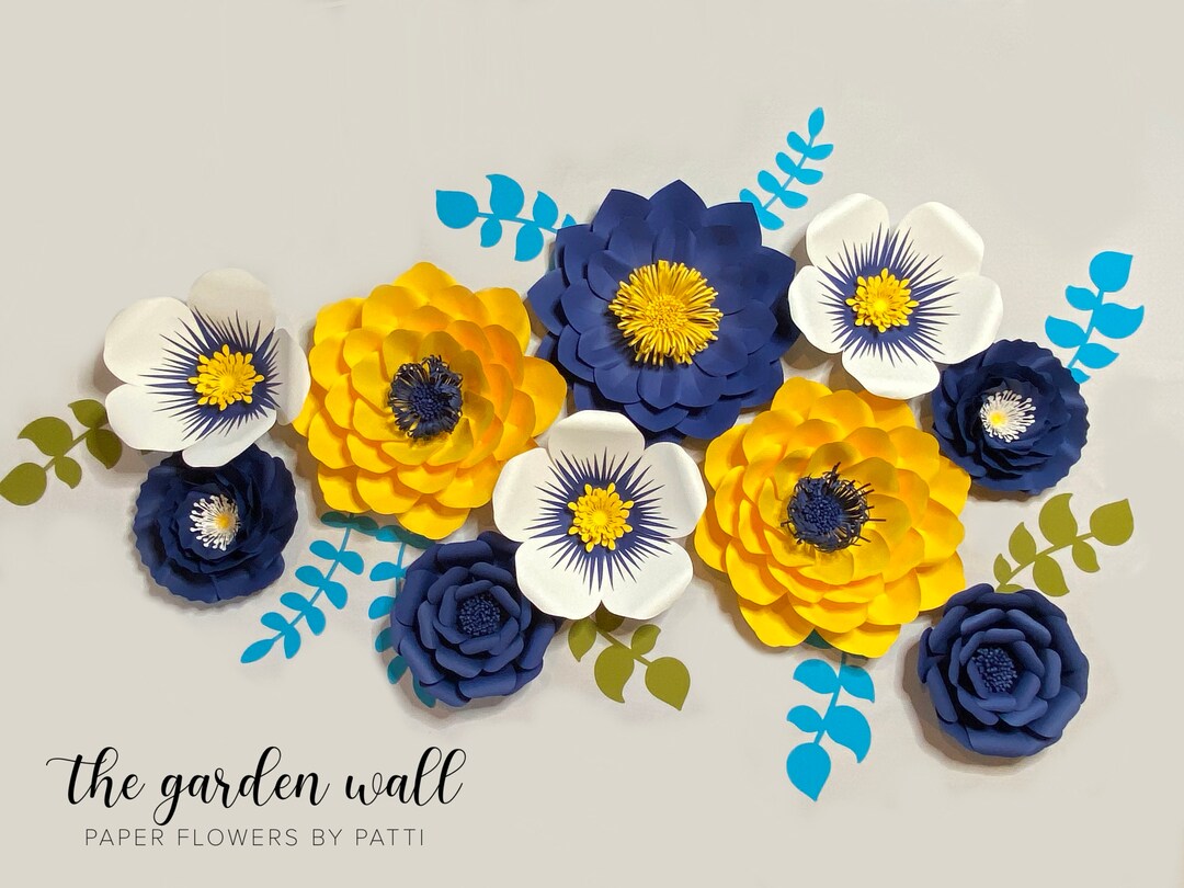 Paper Flower Wall Art — Set #5 — Made to Order / Customized Colors - Etsy