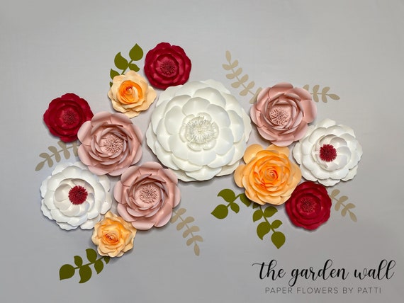 Paper Flower Wall Art Set 3 Made to Order / Customized | Etsy
