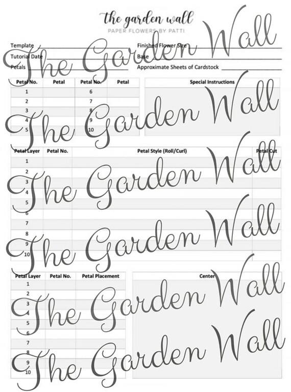 Paper Flower Tutorial Worksheet - Etsy