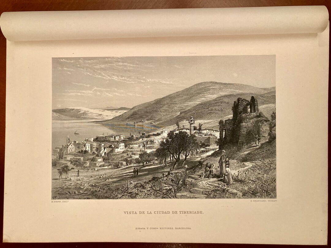 1878 Antique Engraving From La Tierra Santa Su Historia-view of the ...
