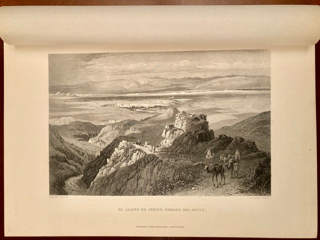 1878 Antique Engraving From La Tierra Santa Su Historia-the Plain of ...