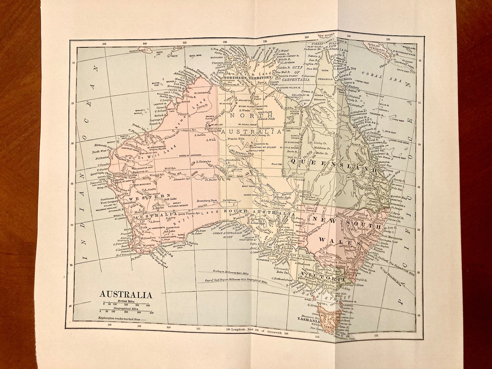 1890 Rare Antique Chambers Encyclopedia Map of Australia-authentic ...