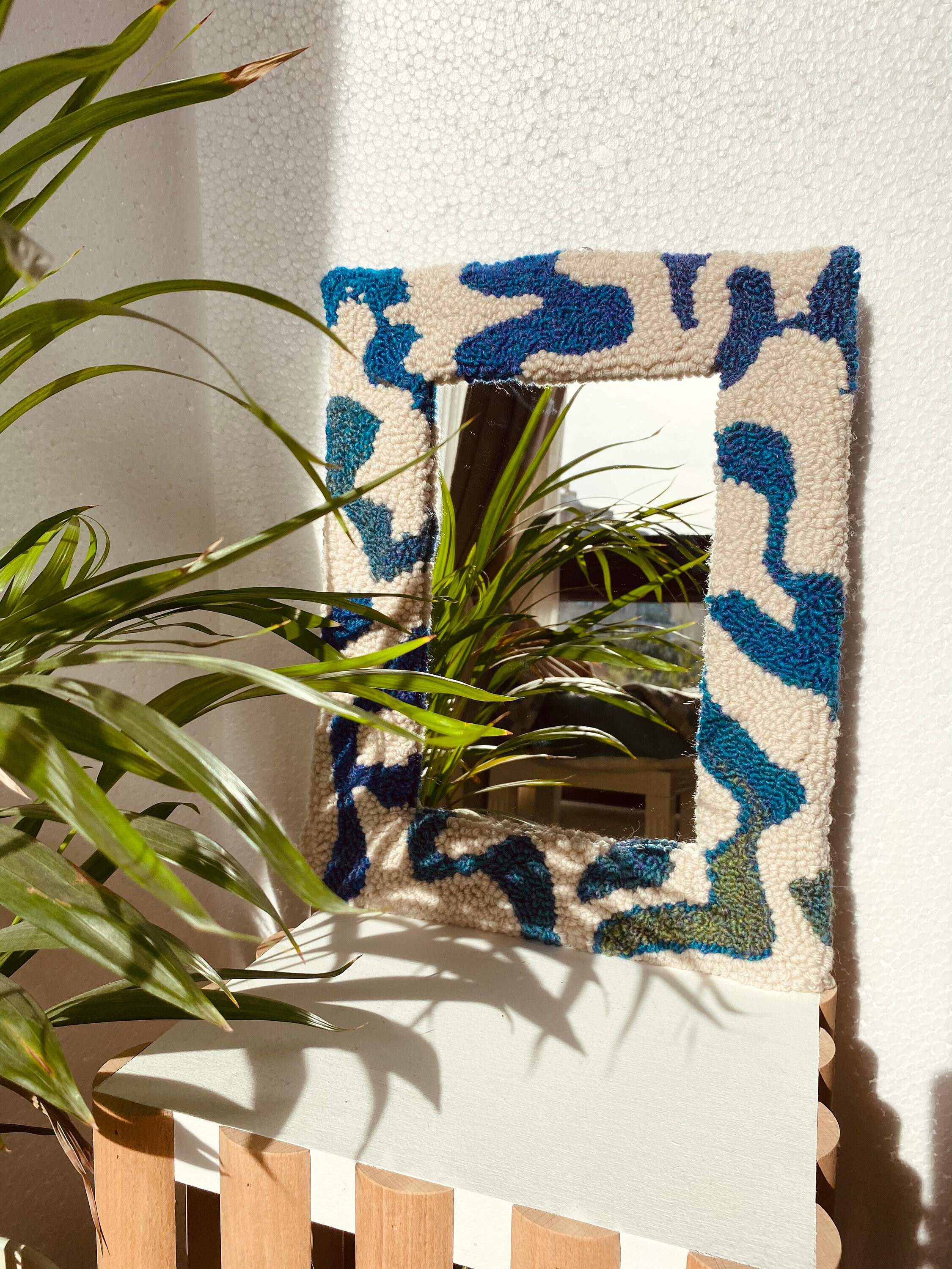 Tufted Colored Mirror Fiber Art Home Decor Housewarming Gifts - Etsy UK