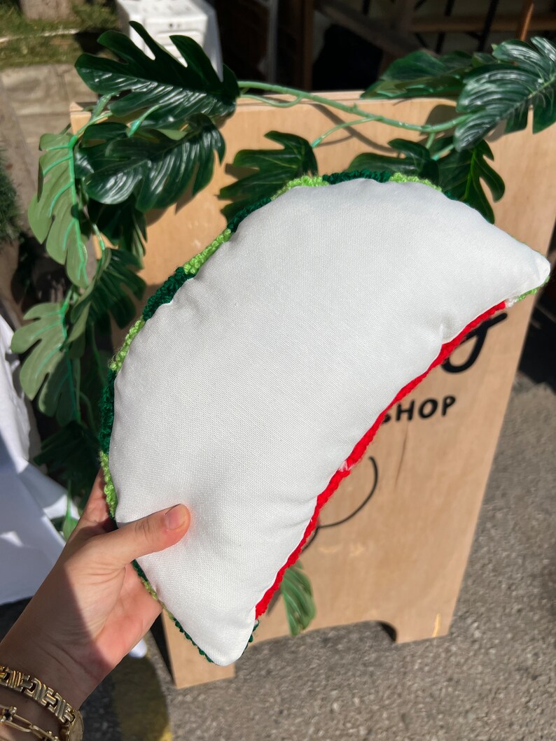 Handmade Tufted Pillow, Watermelon Pillow, Fruit Pillow, Stuffed ...