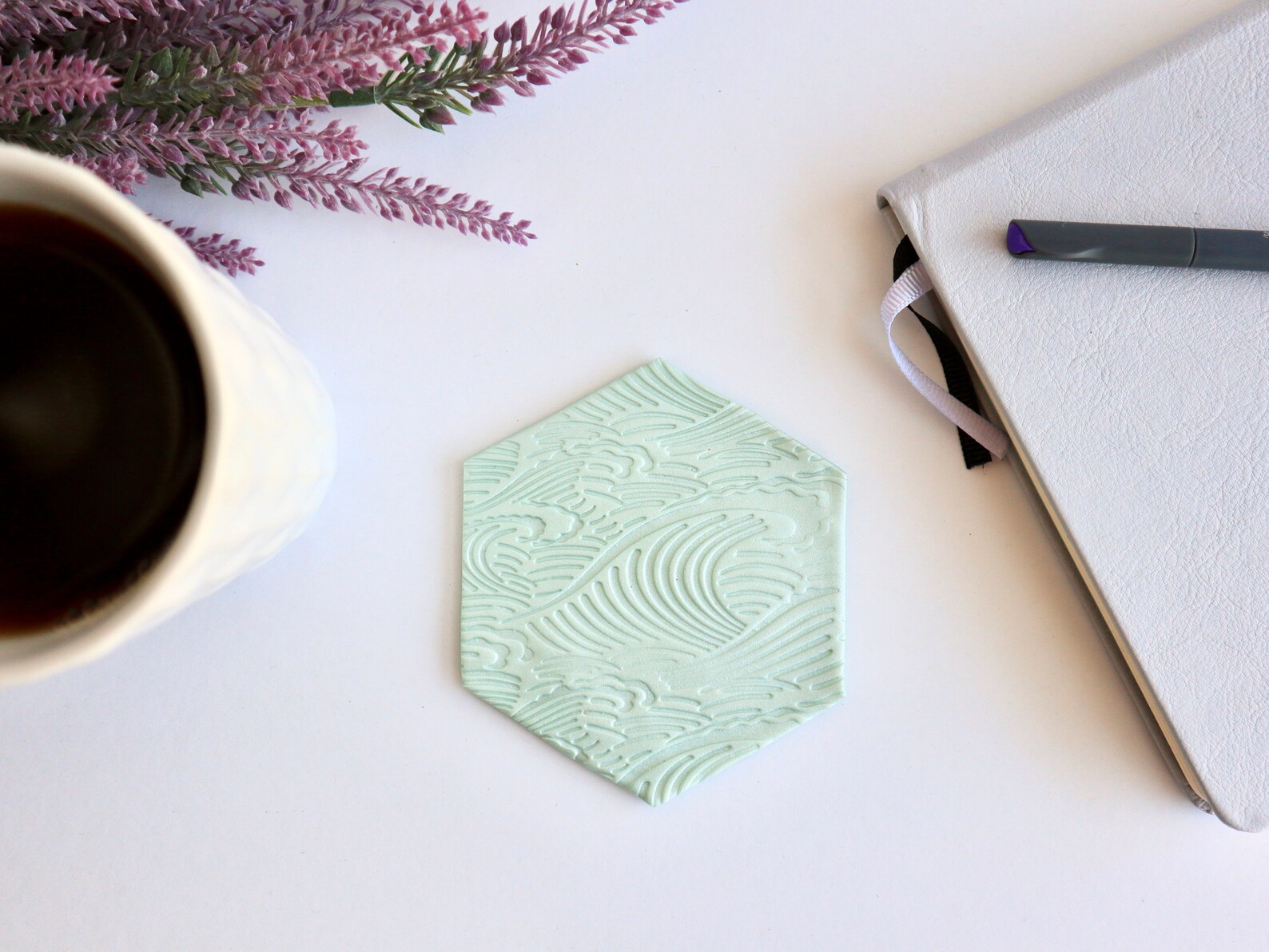 Japanese Wave Coasters Minimalist Home Decor Beachy - Etsy Canada