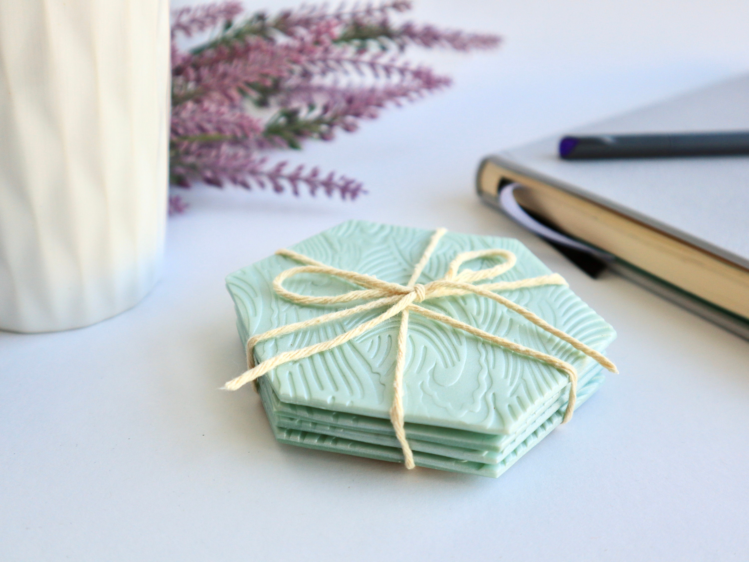 Japanese Wave Coasters Minimalist Home Decor Beachy - Etsy Canada