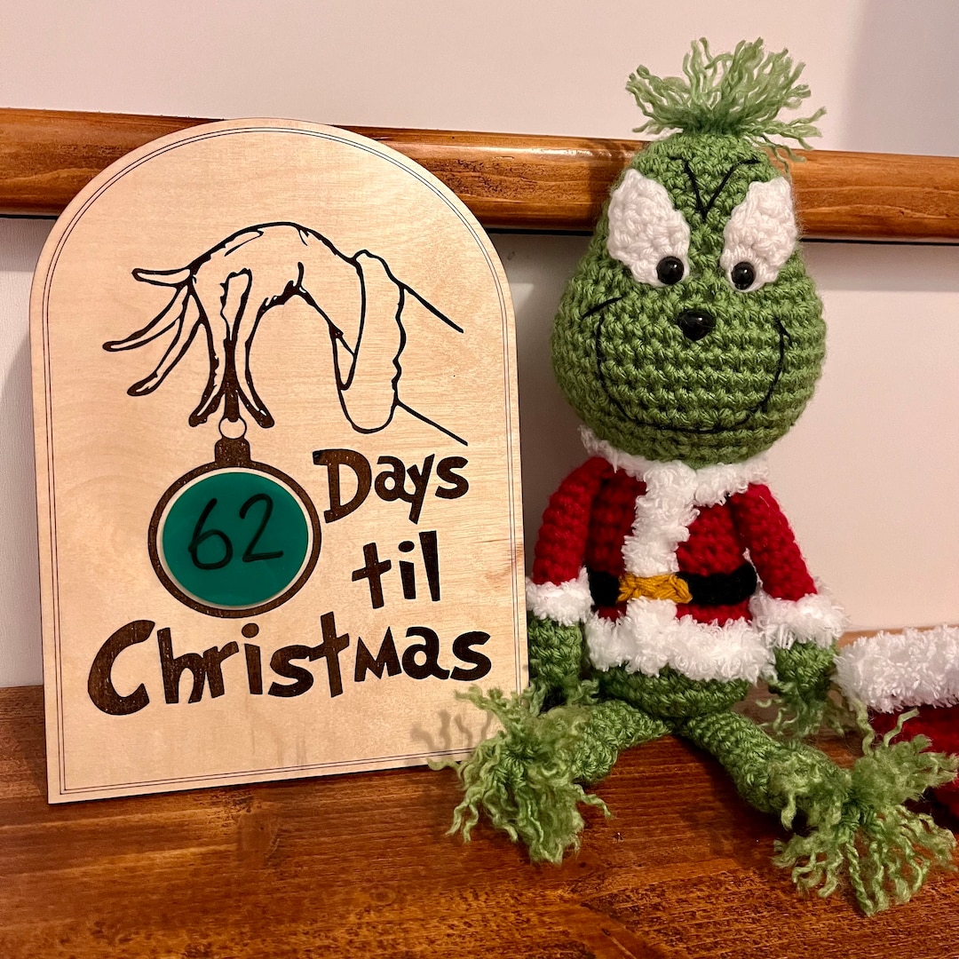 Days Til Christmas Grinch Christmas Countdown - Etsy