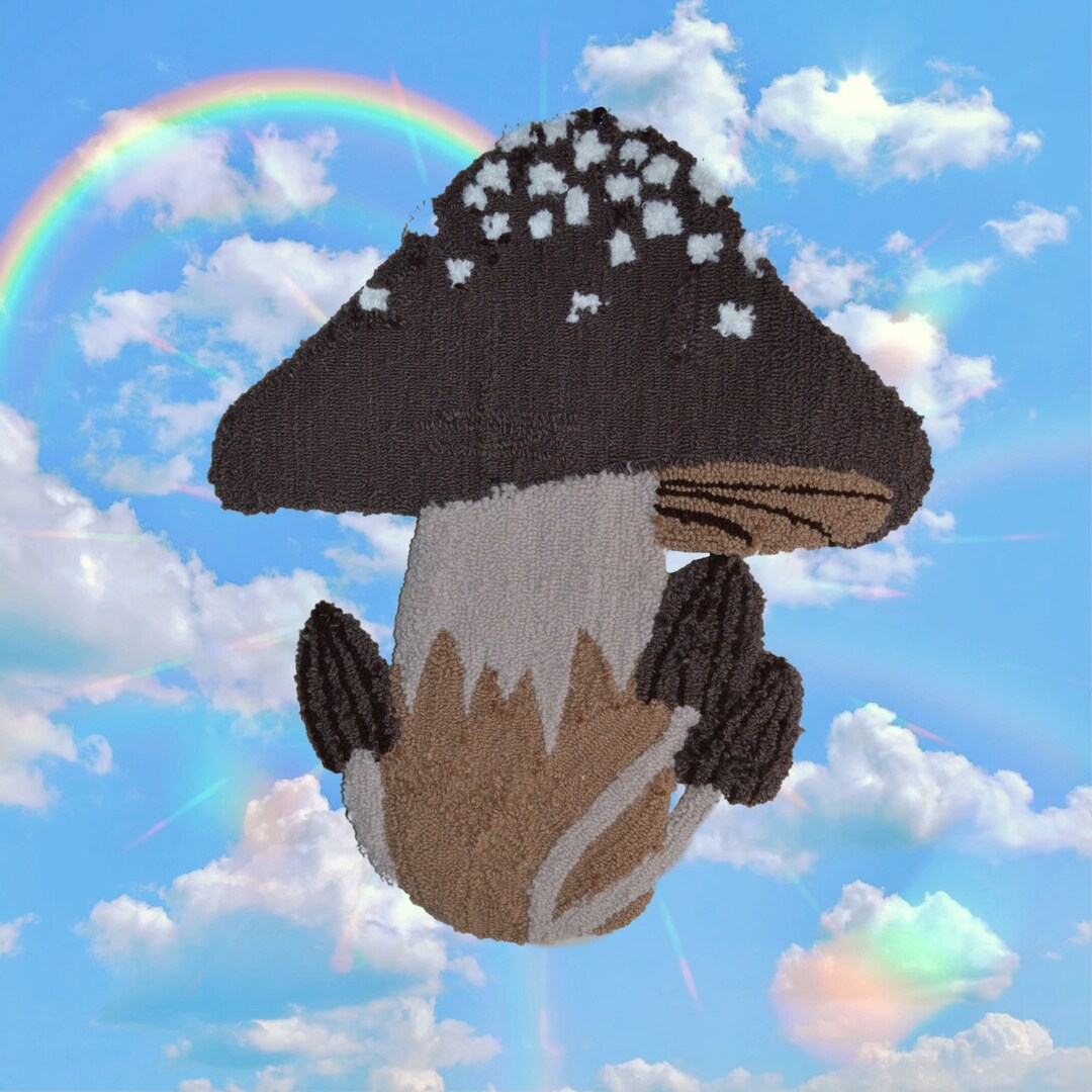 Mushroom Tufted Rug - Etsy