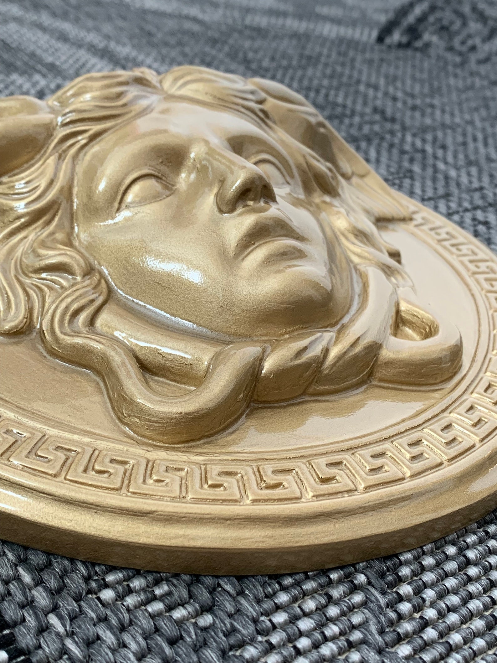 Medusa meander sign wall picture mural image hand made in | Etsy