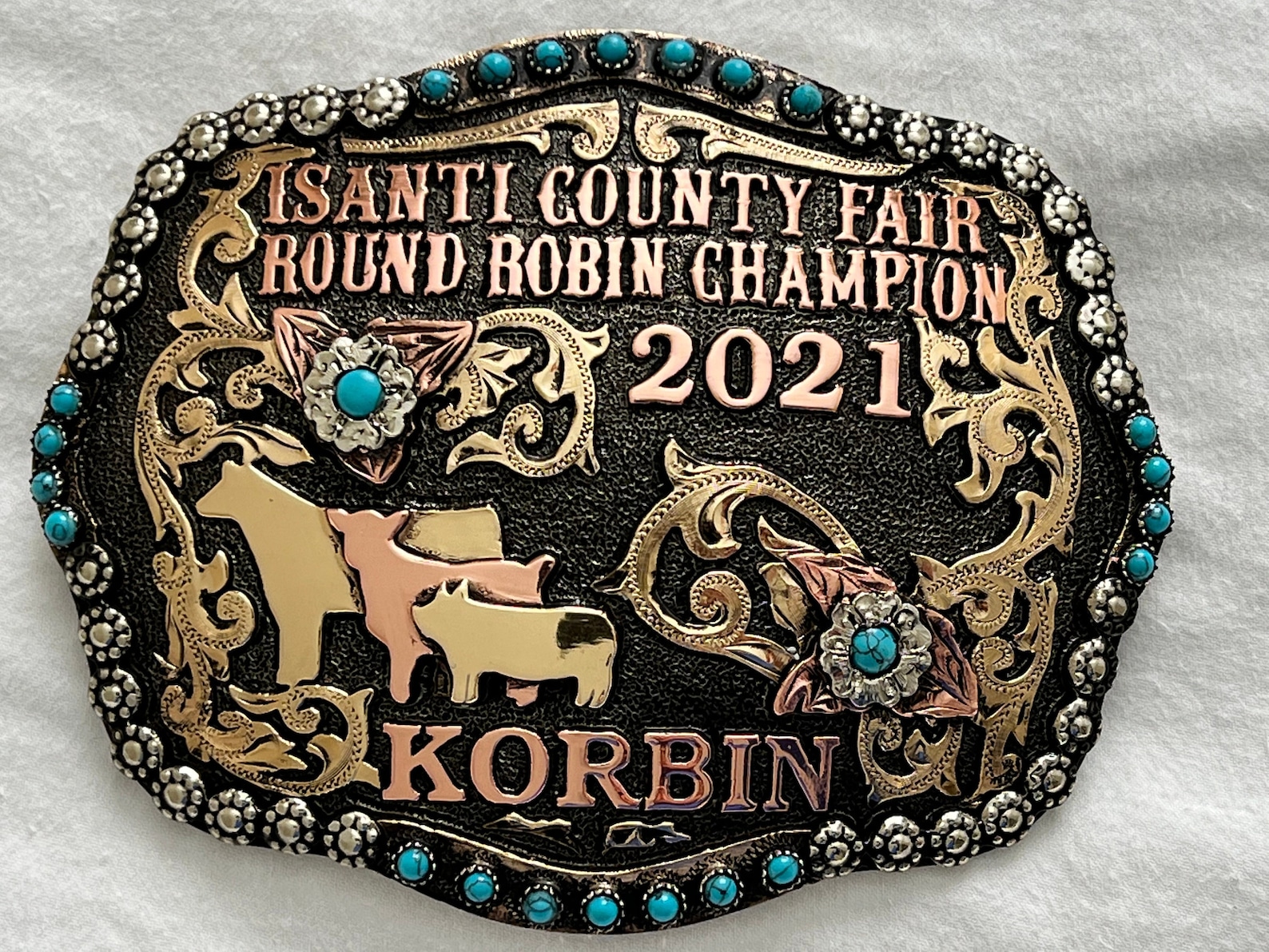 Trophy Western Belt Buckle Custom Made German Silver Hand Engraved ...