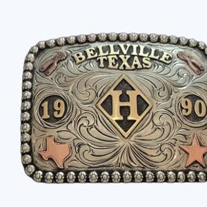 Custom Ranch Logo Belt Buckle – Personalized Engraved Western Trophy ...