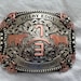 Trophy Western Belt Buckle - Custom Made - German Silver - Hand ...