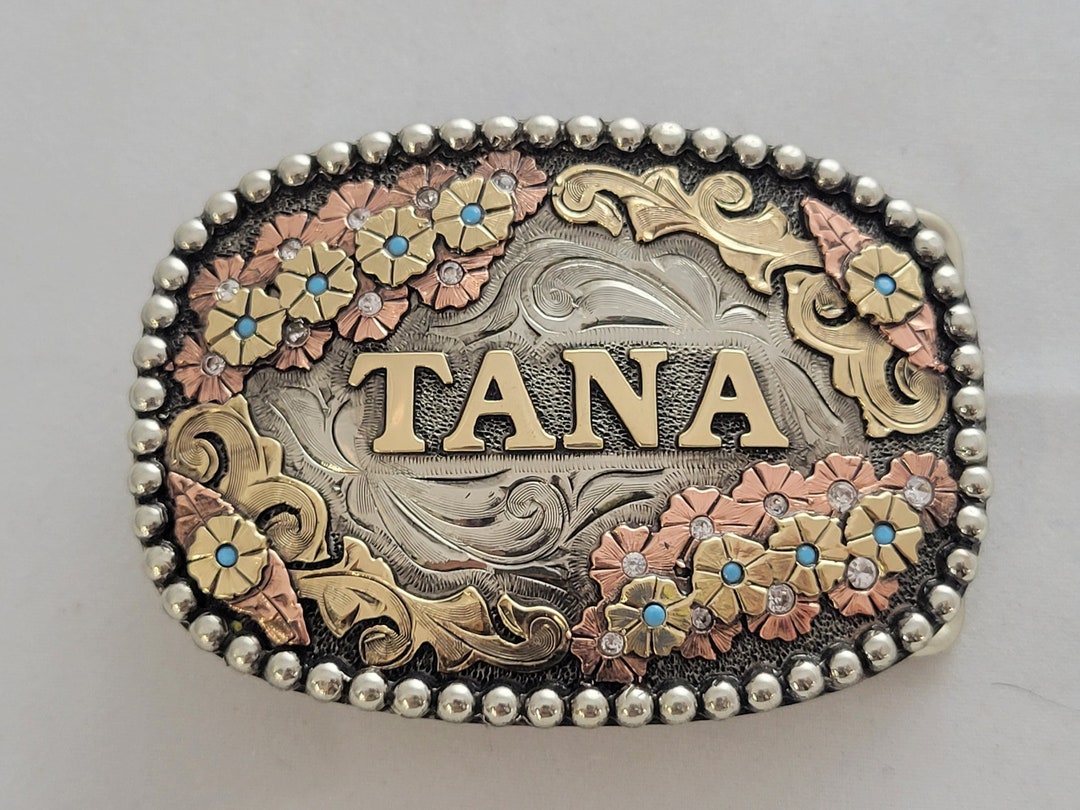 Trophy Western Belt Buckle - Custom Made - German Silver - Hand ...