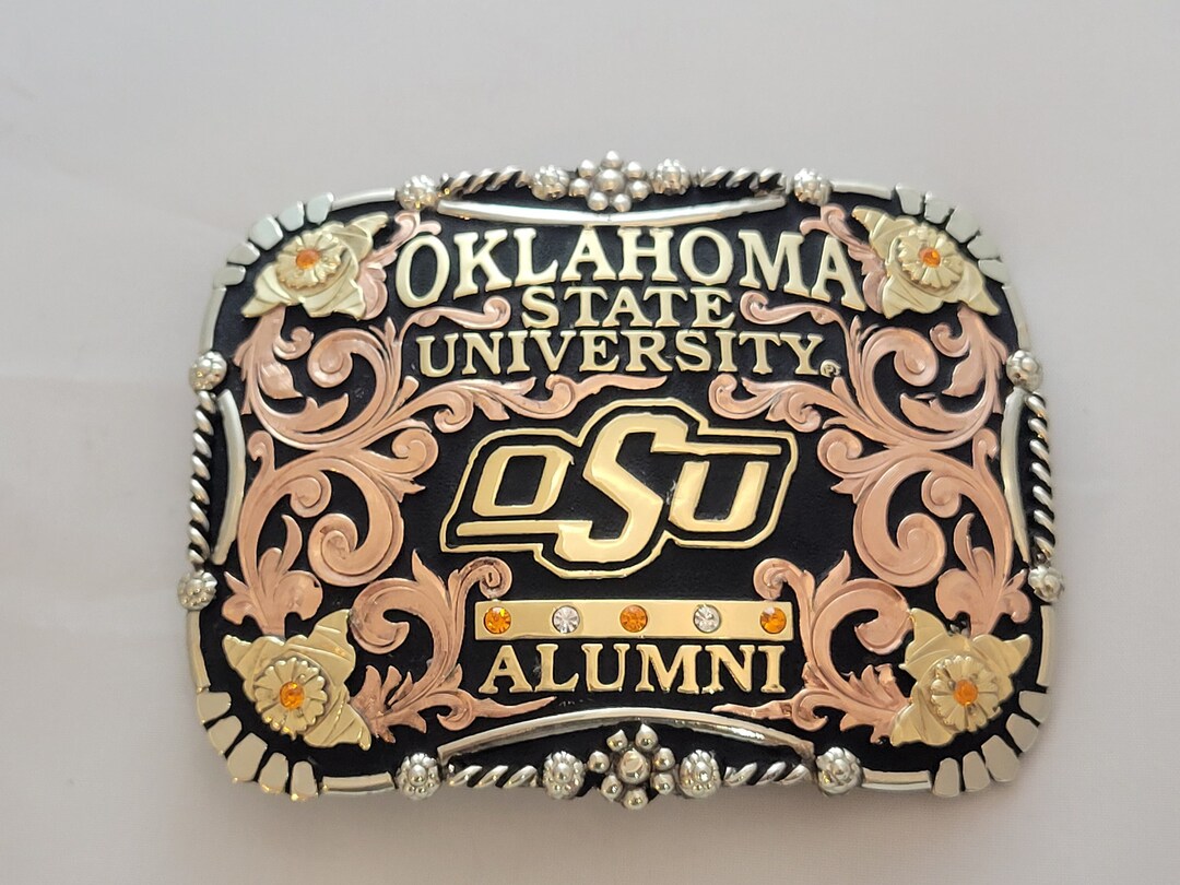 Hand Engraved OSU Belt Buckle: Custom German Silver - Etsy