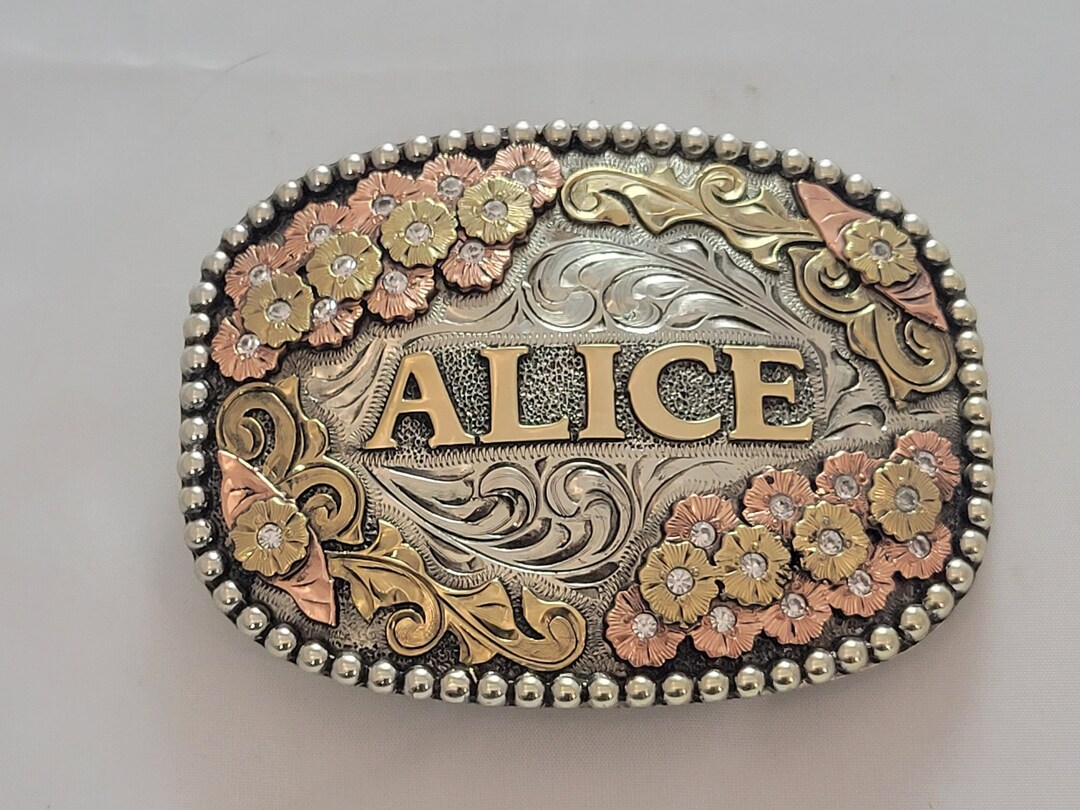Trophy Western Belt Buckle - Custom Made - German Silver - Hand ...