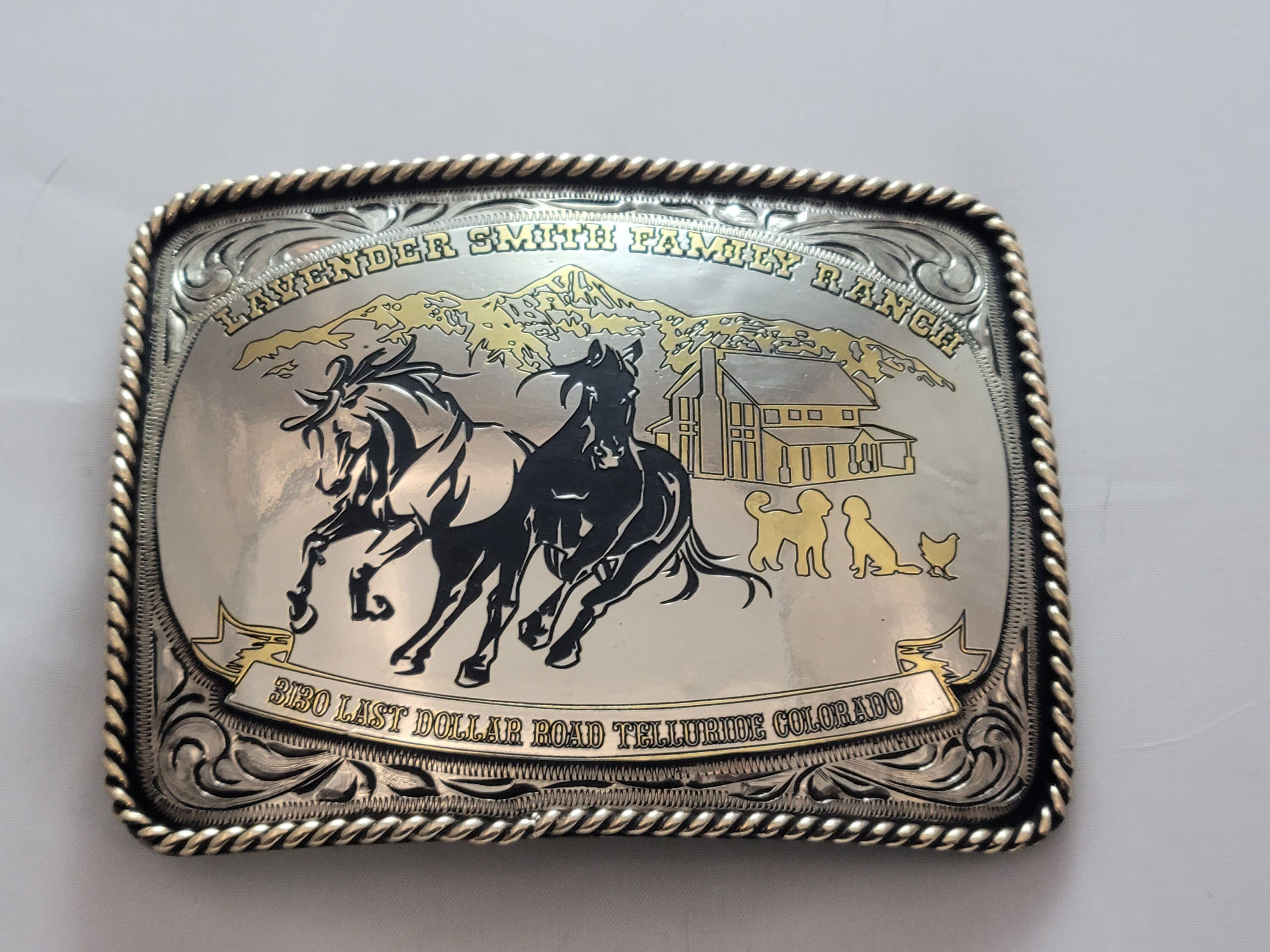Trophy Western Belt Buckle - Custom Made - German Silver - Hand ...