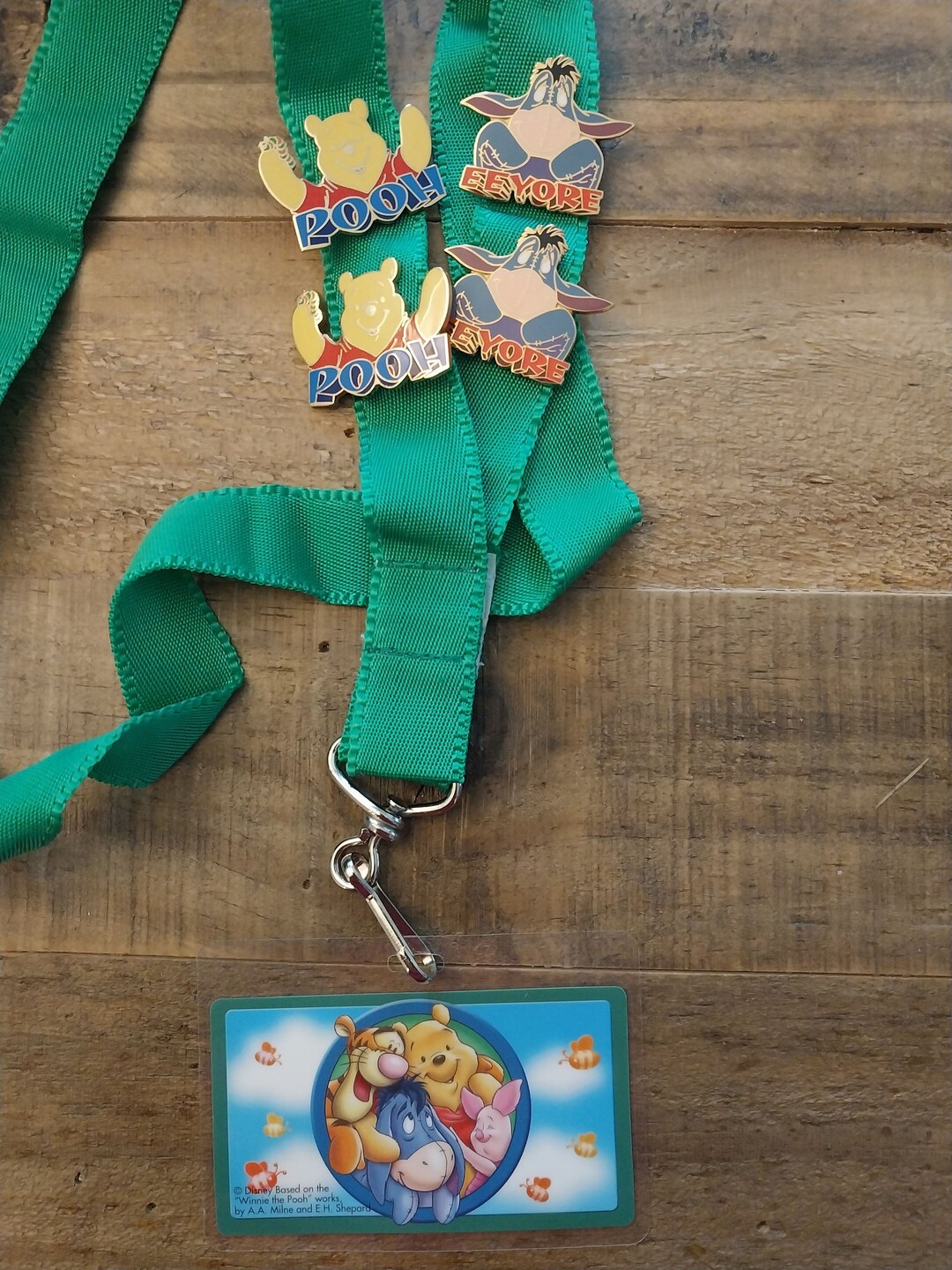 Disney Store Winnie the Pooh and Eeyore Pins and Lanyard - Etsy