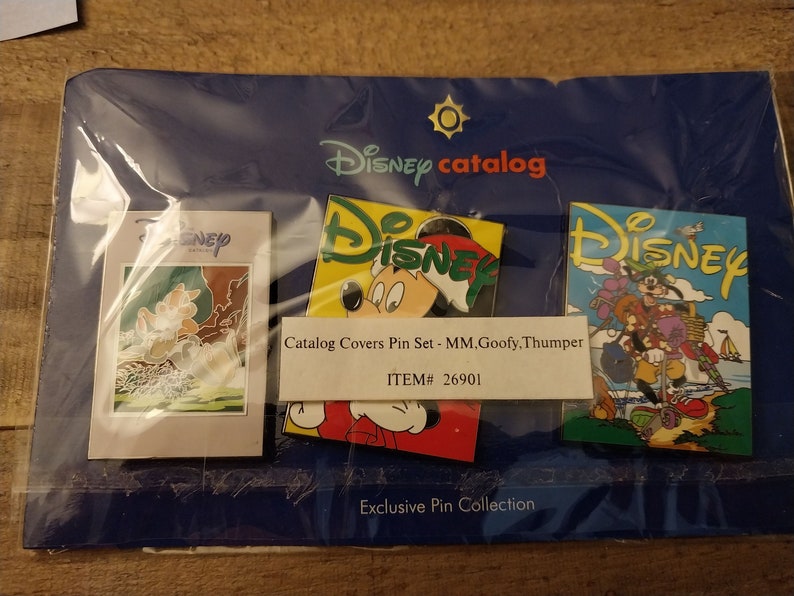 Disney Catalog 2003 Covers Pin Set. Mickey, Goofy, Thumper - Etsy