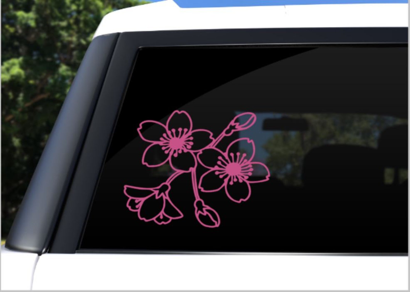 Cherry Blossom Car Decal Car Sticker Laptop Decal Laptop Etsy