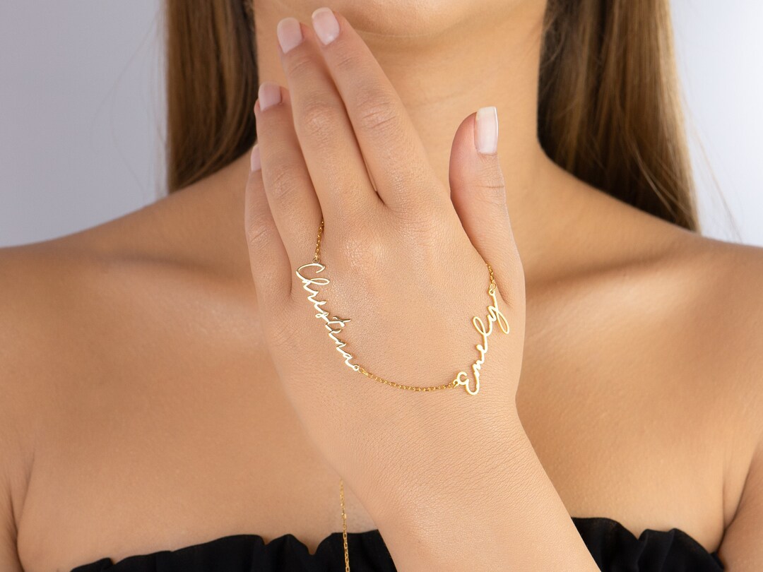 Family Necklace, Multiple Name Necklace, Mother Necklace, Three Names Necklace, Two Name ...