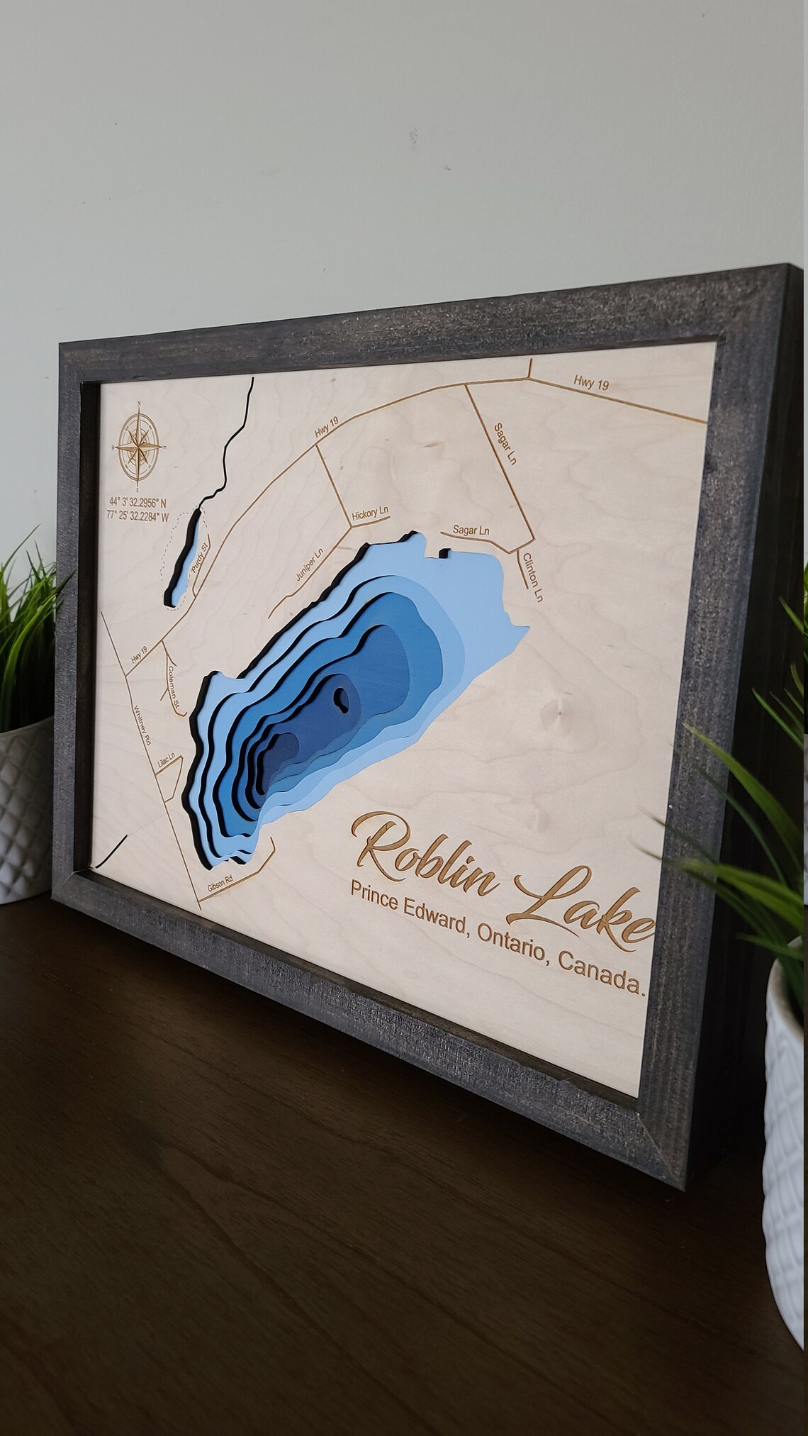 Roblin Lake - 3D Multi Layer Lake Map - Etsy UK