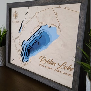 Roblin Lake - 3D Multi Layer Lake Map - Etsy UK