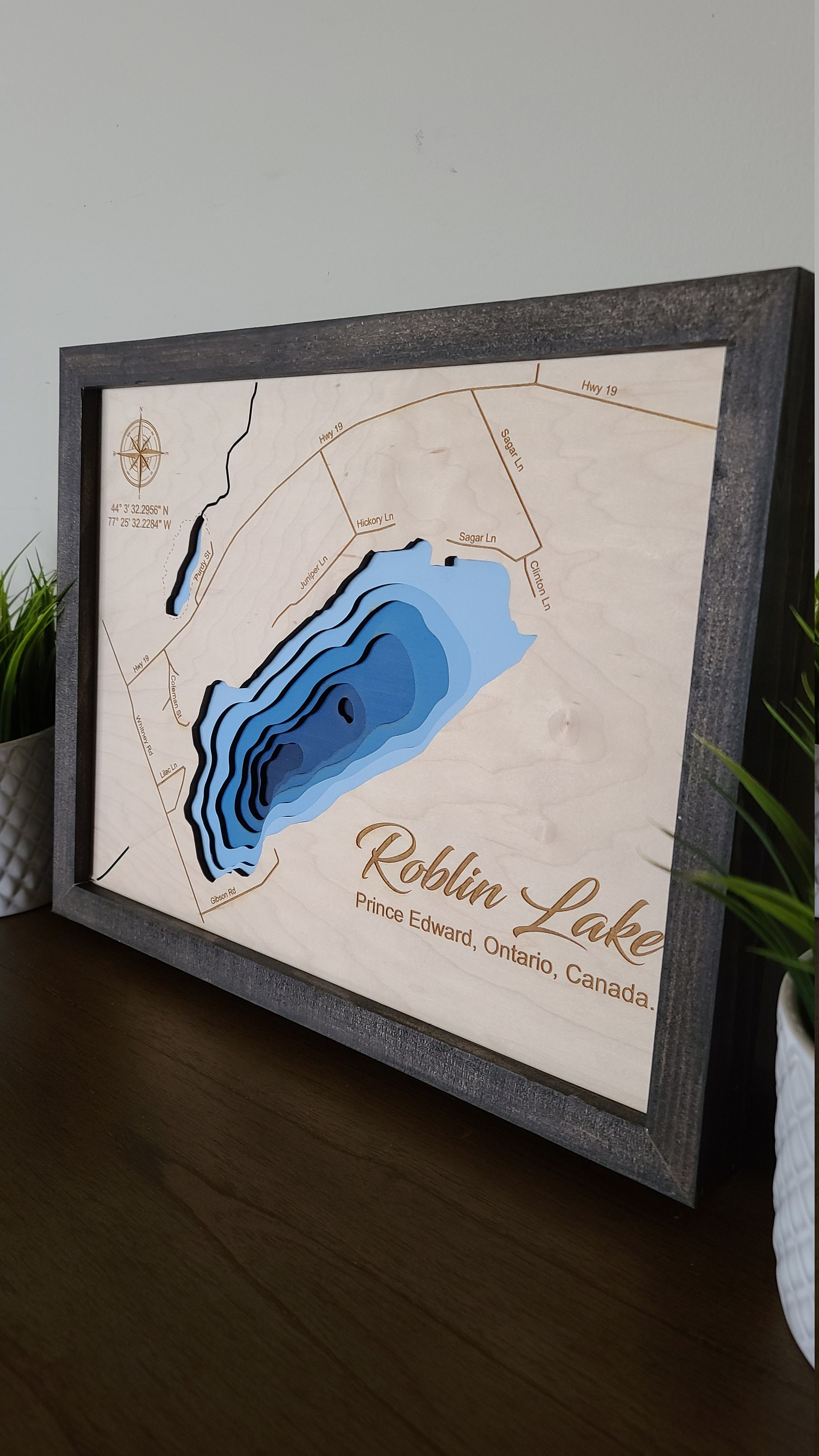 Roblin Lake - 3D Multi Layer Lake Map - Etsy