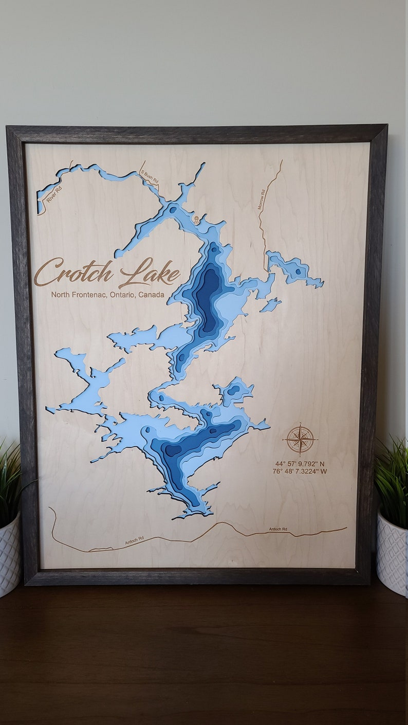 Crotch Lake - 3D Multi Layer Lake Map - Etsy
