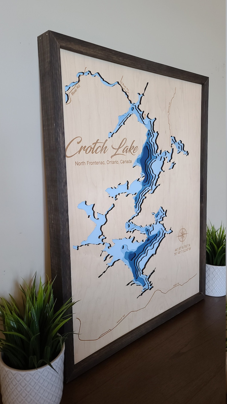 Crotch Lake - 3D Multi Layer Lake Map - Etsy