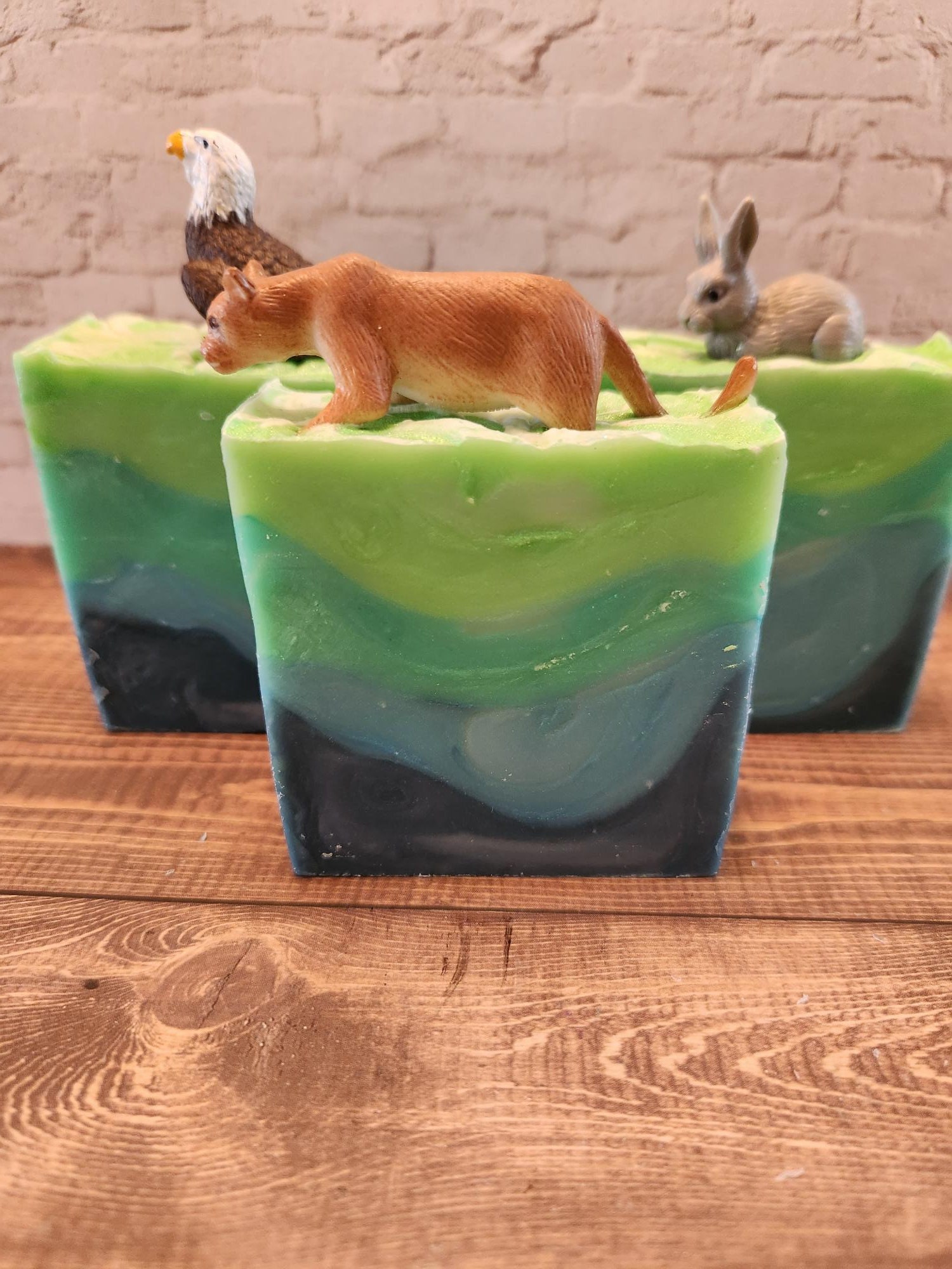 PNW Forest Handcrafted Soap Forest Scented Includes Animal Toy Made in ...