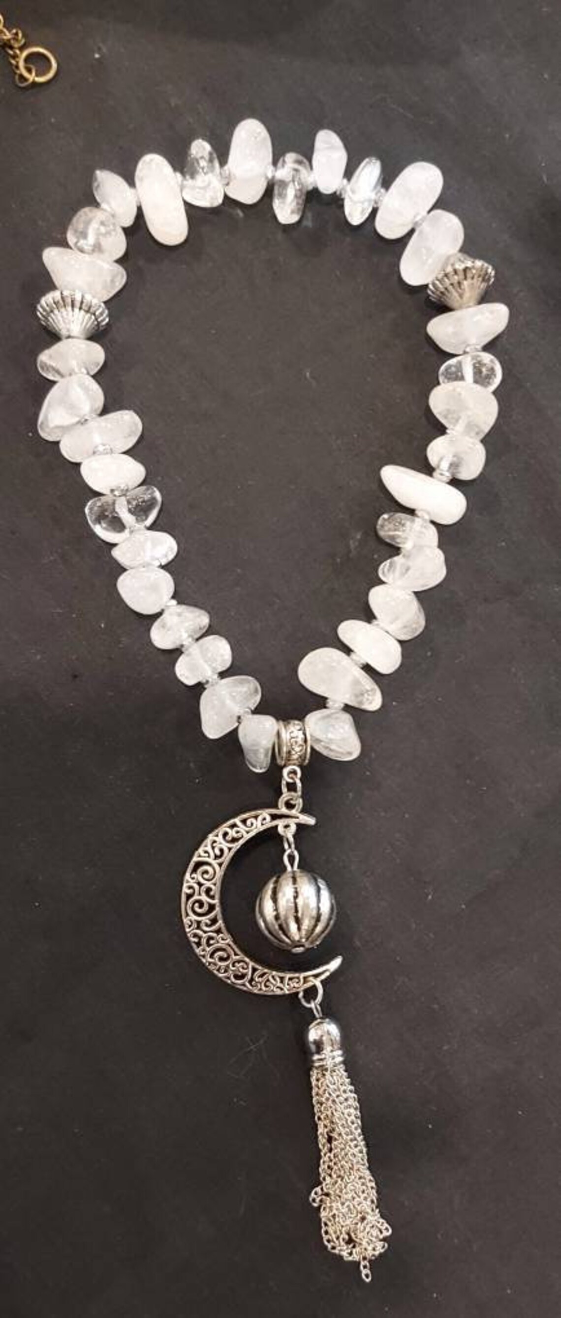 Islamic Crystal Clear Quartz Prayer Beads Tassel Moon Tespih Subhah ...