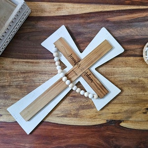 Personalized Wooden Cross, Engraved Wall Cross, Religious Gift, Custom ...