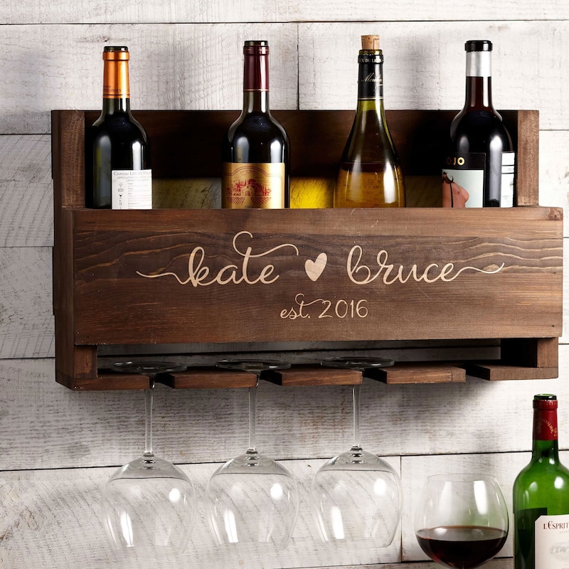Rustic Wine Rack for Wall - Etsy