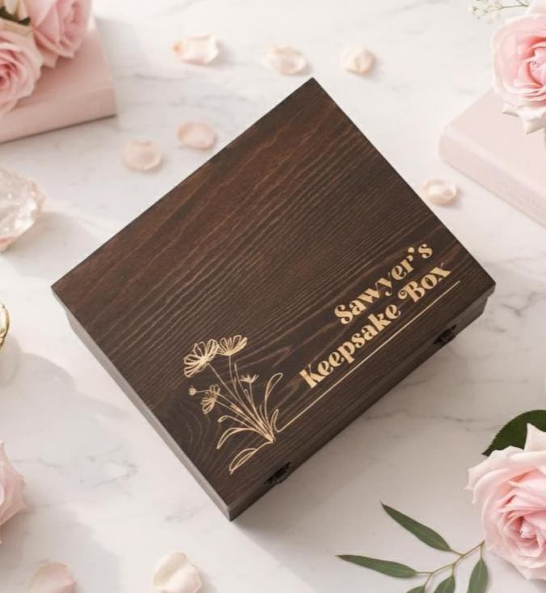 Personalized Keepsake Box, Wooden Gift Box, Customized Memory Box ...