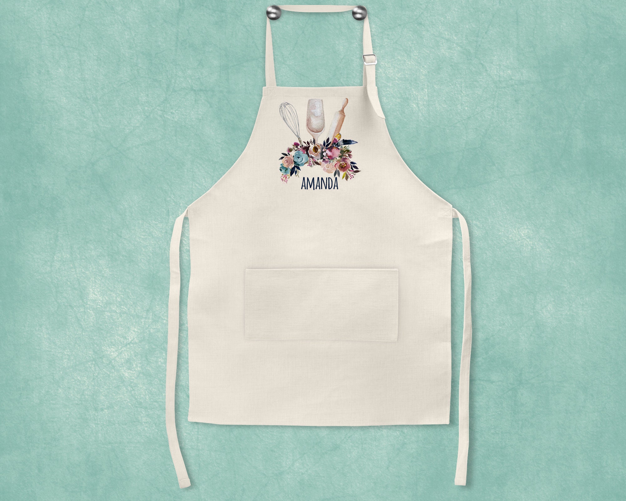 Personalized Apron Custom Printed Apron Cream Color Apron | Etsy