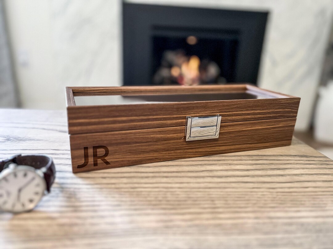 Personalized Watch Box, Custom Watch Storage Case, Wood Box for 6 ...
