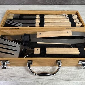 Personalized Bbq Set, Engraved Bbq Set, Bbq Set, Bbq Set With Tools ...